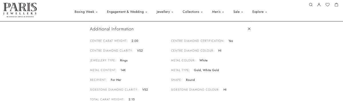Paris Jewellers review – Ringspo Canada