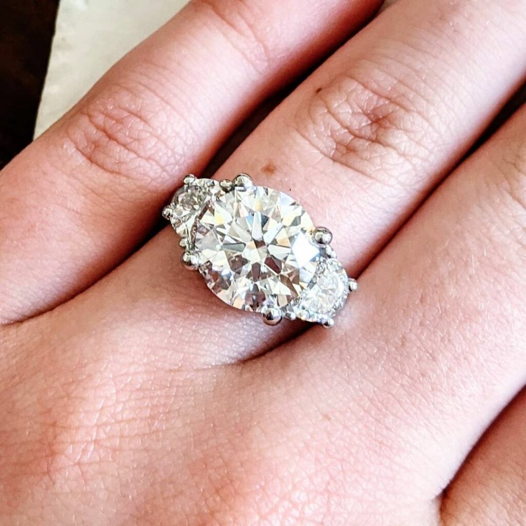 5 carat round diamond rings