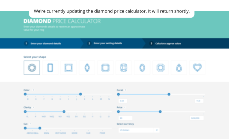 Selling Diamond: Price Calculator